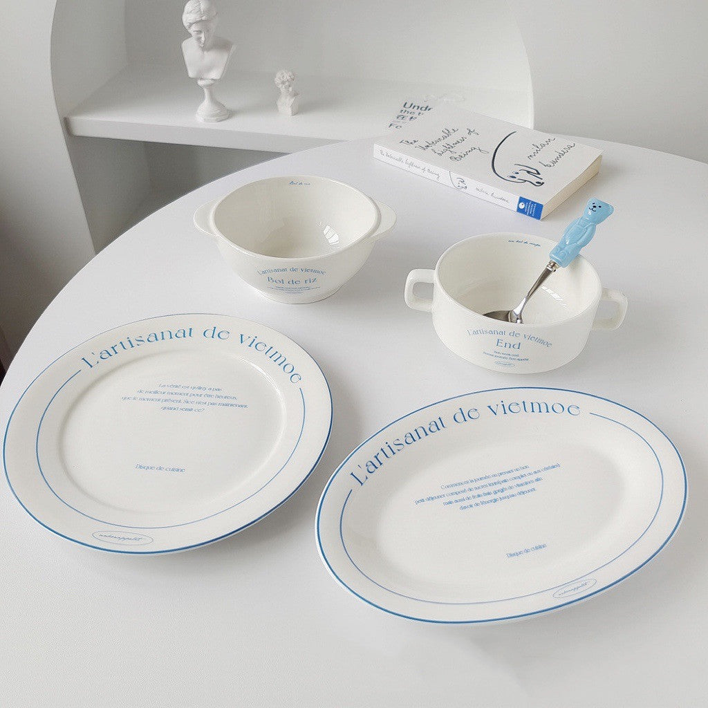 Fashion Letter Retro Tableware French Plate – NMN